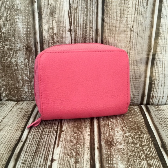 Buxton | Bags | Buxton Pink Leather Compact Indexer Zip Wallet | Poshmark